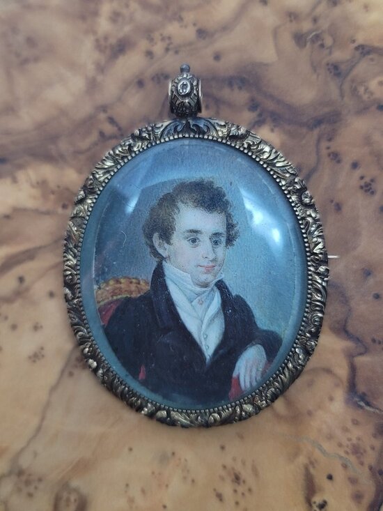 Antique | Jewelry | Georgian Regency Mini Portrait Repousse Gold Fill ...